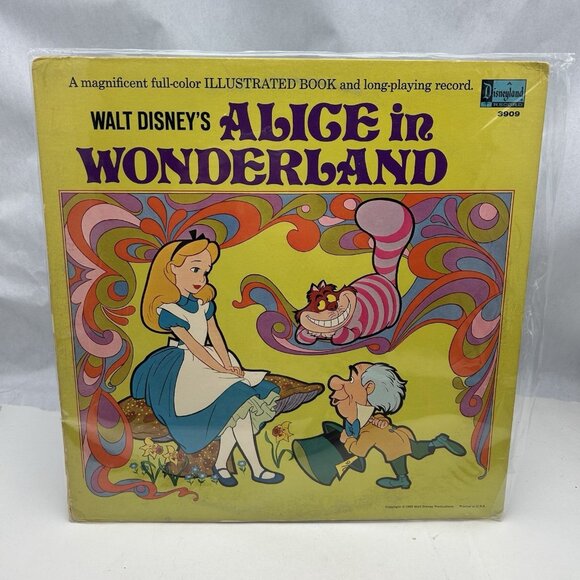 Media | 1969 Disney Alice In Wonderland Vinyl Record Booklet Disneyland ...